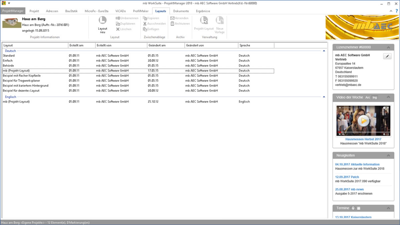 Bauprojekt-Management leicht gemacht | Verwaltung Statik Software: mb ...